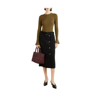 Proenza Schouler Burgundy Woven Tote Bag