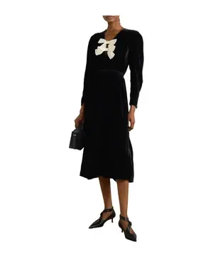 Sea Long Sleeve Midi Dress