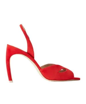 Victoria Beckham Suede Sandals - Red