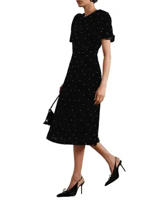 Sea Alberta Embellished Velvet Midi Dress