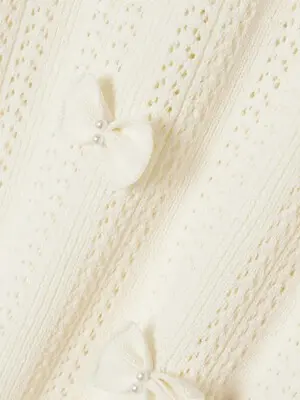 Sea Bow Detail Ruffled Top - No