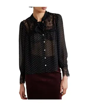 Sea Melody Long-sleeve Blouse