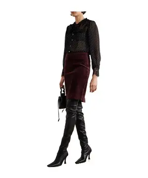 Sea Melody Long-sleeve Blouse With Lace Trim And Ruffles