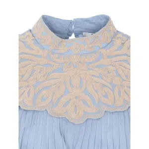 Sea Alexandra Embroidered Cotton-voile Blouse