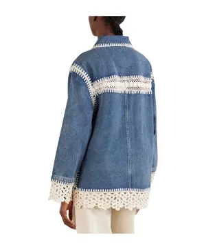 Sea Stasia Crochet-trimmed Denim Jacket - No