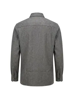 Brunello Cucinelli Virgin Wool Flannel Overshirt With Spread Collar And Chest Pockets