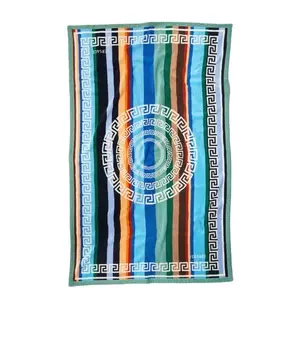 Versace Striped Cotton-terry Jacquard Bath Towel