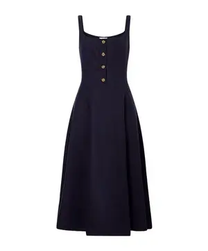 Altuzarra Orrie Button-detail Midi Dress - Black