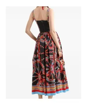 Dolce & Gabbana Carretto-print Poplin Dress