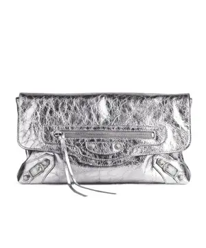 Balenciaga Le City Clutch - Silver