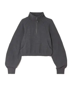 Lululemon Cropped Waffle-knit Half-zip Sweater