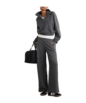 Lululemon Cropped Waffle-knit Half-zip Sweater