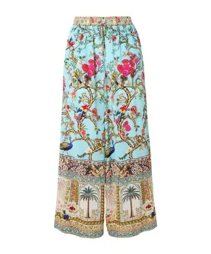 Camilla Printed Silk-satin Wide-leg Pants - Multicolor