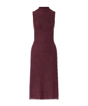 Altuzarra Sequined Knitted Halterneck Midi Dress - Red