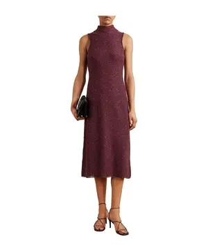 Altuzarra Sequined Knitted Halterneck Midi Dress - Red