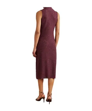 Altuzarra Sequined Knitted Halterneck Midi Dress - Red