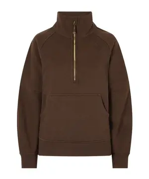 Lululemon Cotton-blend Jersey Funnel-neck Half Zip Sweatshirt - Green