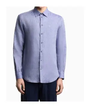 Emporio Armani Logo-embroidered Buttoned Shirt
