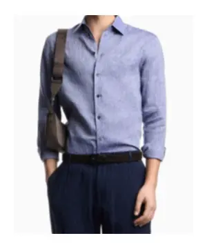 Emporio Armani Logo-embroidered Buttoned Shirt
