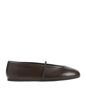 Miu Miu Round-toed Ballet Shoes - Black