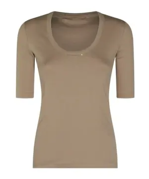 Fabiana Filippi Scoop Neck Half Sleeve T-shirt - No