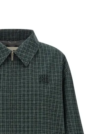 Miu Miu Checked Logo Patch Jacket - No