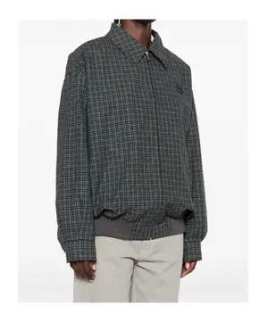 Miu Miu Checked Logo Patch Jacket - No
