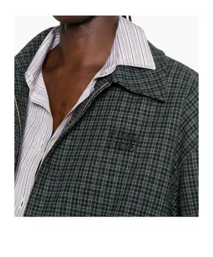 Miu Miu Checked Logo Patch Jacket - No