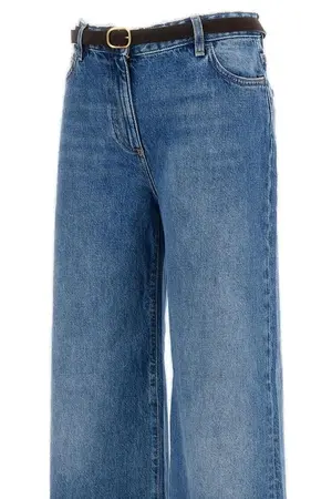 Elisabetta Franchi Belted Wide-leg Jeans