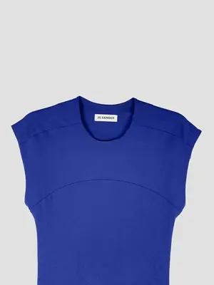 JIL SANDER Cap Sleeve Fitted Knee-length Dress