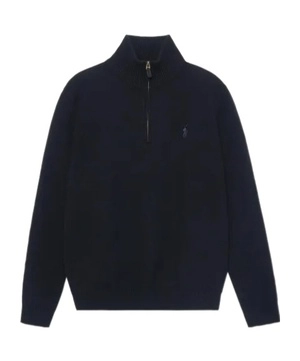Polo Ralph Lauren Half-zip Jumper With Embroidered Pony - Black