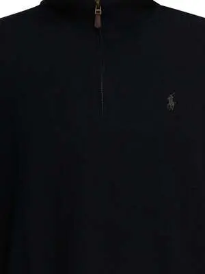 Polo Ralph Lauren Half-zip Jumper With Embroidered Pony - Black