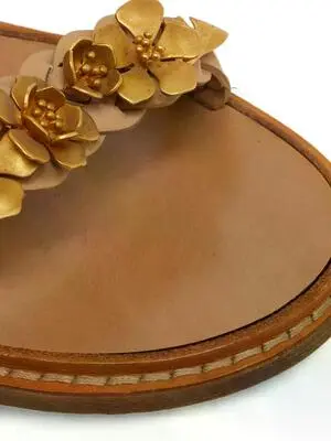 Valentino Garavani Ellis Floral-embellished Leather Sandals