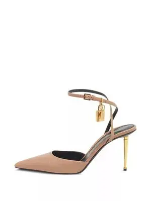 TOM FORD Padlock Wrap-around Pumps - Neutrals