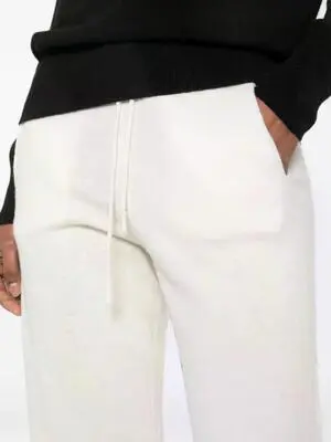 SERGIO MORETTI FIRENZE White Knitted Drawstring Track Pants