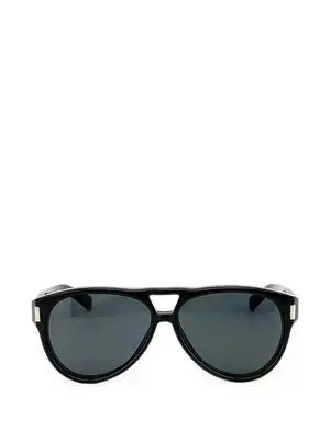 Saint Laurent Geometric Frame Sunglasses - Black