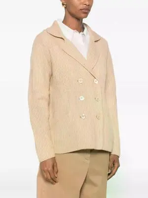 SERGIO MORETTI FIRENZE Double-breasted Ribbed-knit Sweater
