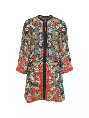 Etro Floral Print Tweed Coat