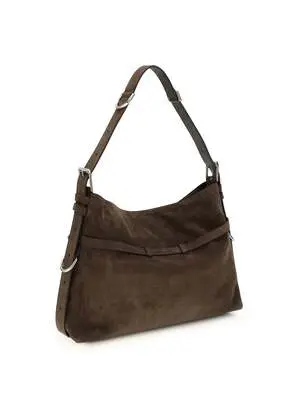 Givenchy Medium Voyou Shoulder Bag In Glossy Leather - Black