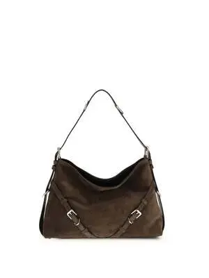 Givenchy Medium Voyou Shoulder Bag In Glossy Leather - Black