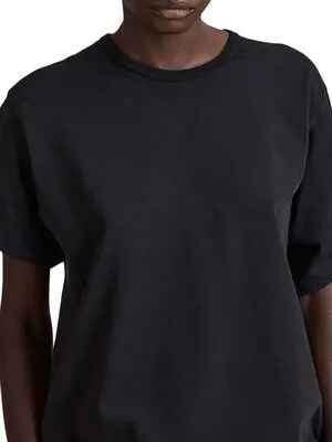 JW Anderson Cotton T-shirt With Knotted Sleeves - Black