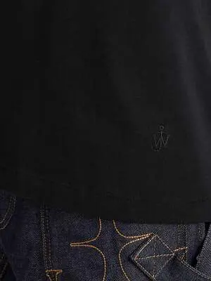 JW Anderson Cotton T-shirt With Knotted Sleeves - Black
