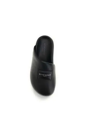 Givenchy Padded Leather Mules - Black