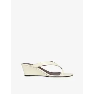 NEOUS Tercus Leather Wedge Sandals - Bone
