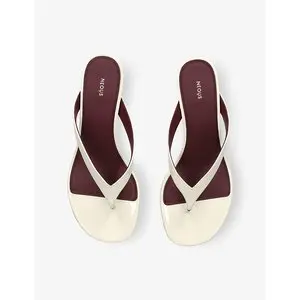 NEOUS Tercus Leather Wedge Sandals - Bone