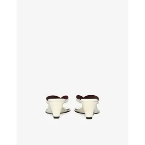 NEOUS Tercus Leather Wedge Sandals - Bone