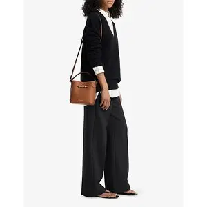 Strathberry Corda Mini Leather Bucket Bag - Chestnut