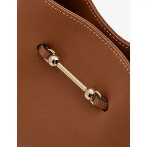 Strathberry Corda Mini Leather Bucket Bag - Chestnut