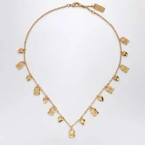 Chloé Paddington Necklace With Gold-tone Brass Charms - Silver