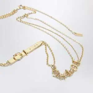 Chloé Gold-tone Belt With Logo Lettering